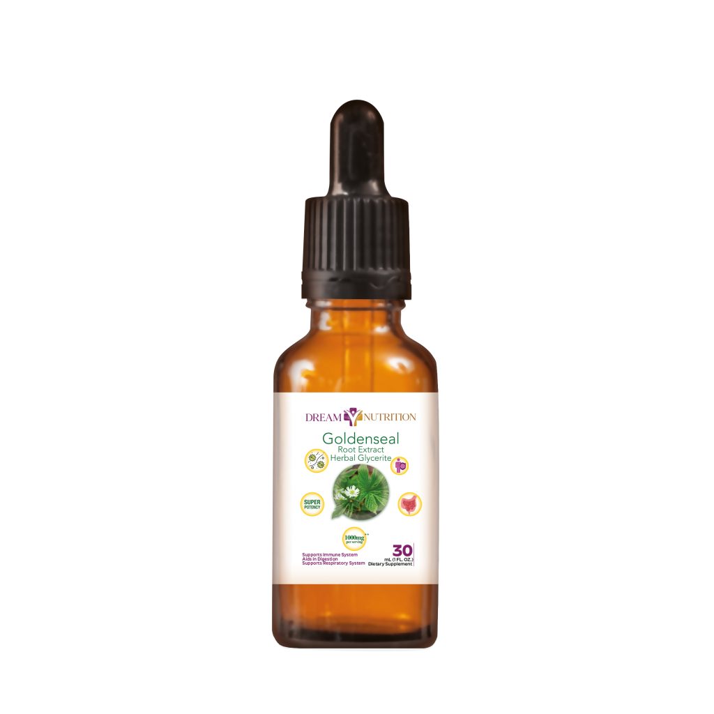 Dream Nutrition Goldenseal Root Extract 1000mg Herbal Glycerite 30ml (1 ...